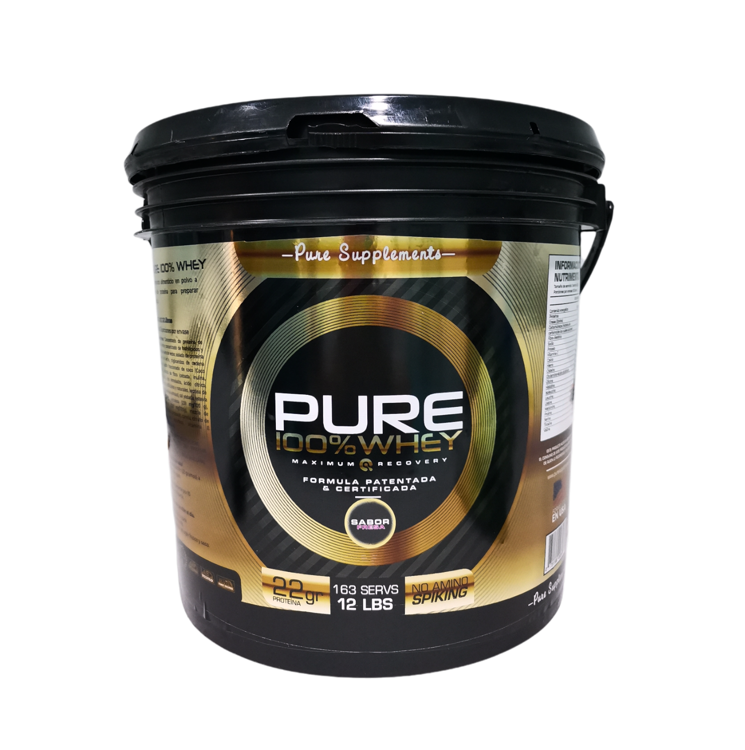 PURE SUPPLEMENTS 12LBS WHEY CUBETA (BS) - Best Supplements Tienda Oficial